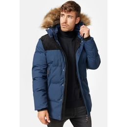 INDICODE JEANS Parka 'Hexyl' Herren Gr&ouml;&szlig;e M kobaltblau / hellbraun / schwarz
