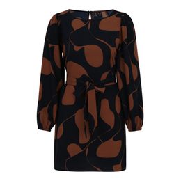 Vero Moda Petite Kleid 'VMLYDIA' Damen Gr&ouml;&szlig;e 40 nachtblau / karamell Winterkleid