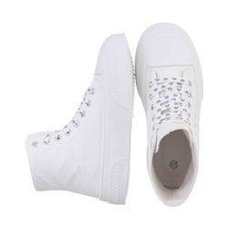 Ital-Design Sneaker high Damen Gr&ouml;&szlig;e 41 rot / schwarz / silber / wei&szlig;
