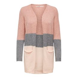 Only Strickjacke 'ONLQueen' Damen Gr&ouml;&szlig;e XXXL graumeliert / ros&eacute; / altrosa