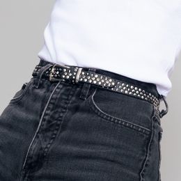 b.belt G&uuml;rtel Damen Gr&ouml;&szlig;e 100 schwarz / silber