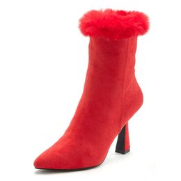 LASCANA Belle Affaire Stiefelette Damen Größe 41 rot Winterschuhe
