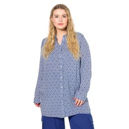 Studio Untold Bluse Damen Gr&ouml;&szlig;e XL/XXL enzian / wei&szlig;