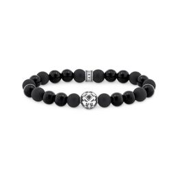Thomas Sabo Armband Herren Gr&ouml;&szlig;e 19 schwarz / silber