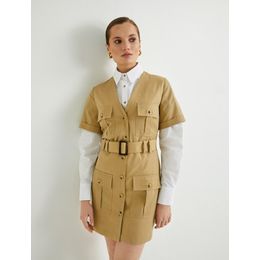 KOTON Shirt Dress female Brown size 42