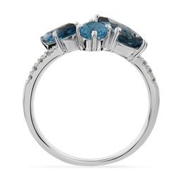 Christ Ring Damen Gr&ouml;&szlig;e 60 blau / silber