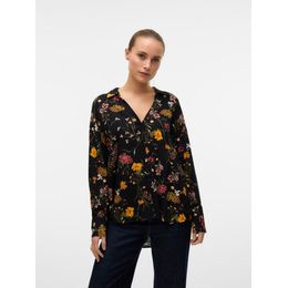 V&eacute;ro Moda VERO MODA Bluse 'VMEASY JOY' Damen Gr&ouml;&szlig;e XS dunkelgelb / gr&uuml;n / dunkelorange / schwarz