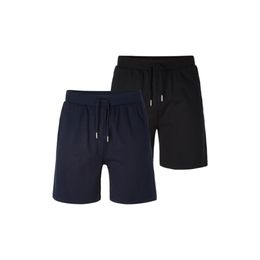 Le Jogger Schlafshorts Herren Gr&ouml;&szlig;e S navy / schwarz