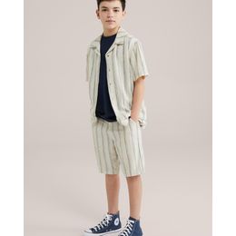 WE Fashion Hemd Jungen Gr&ouml;&szlig;e 158/164 ecru / schwarz