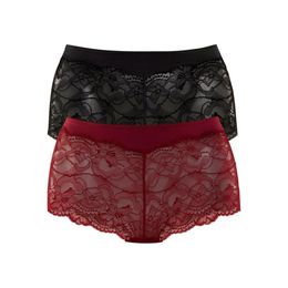 Vivance Panty Damen Gr&ouml;&szlig;e XS dunkelrot / schwarz
