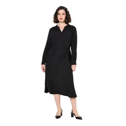 Ulla Popken Blusenkleid Damen Gr&ouml;&szlig;e 48 schwarz Winterkleid
