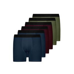 SNOCKS Boxershorts Herren Größe M dunkelblau / oliv / rot