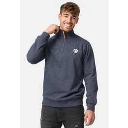 INDICODE JEANS Sweatshirt ' Caspar ' Herren Gr&ouml;&szlig;e L blau / wei&szlig;