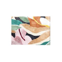 Liv Corday Bild 'Abstract Carpet' Herren Gr&ouml;&szlig;e 60x80 camel / nachtblau / jade / hellpink / wei&szlig;