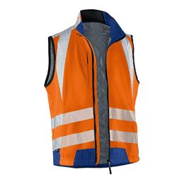 K&Uuml;BLER WORKWEAR K&uuml;bler PSA Reflectiq Weste 7207 warnorange/kbl.blau L ; K&uuml;bler Workwear (72078340-3746-L)