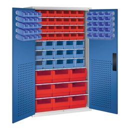 C+P Magazinschrank Serie 13, 1950x1100x535mm, 7035/5010 ; C + P M&ouml;belsysteme (130276-65|S10105)