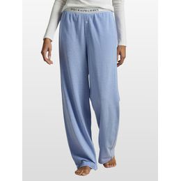 Polo Ralph Lauren Pyjamahose Damen Gr&ouml;&szlig;e XXL hellblau / hellgrau / schwarz Winterkleid