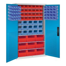 C+P Magazinschrank Serie 13, 1950x1100x535mm, 7035/5012 ; C + P M&ouml;belsysteme (130276-65|S10106)