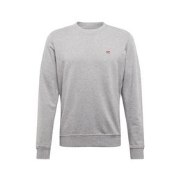Napapijri Sweatshirt 'Balis' male size XXXL Navy / mottled grey / Red / White