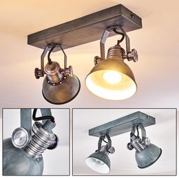hofstein Gudo Deckenleuchte Grau, Silber, 2-flammig