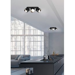 Trio GUAYANA Deckenleuchte Schwarz, 3-flammig