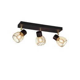 REALITY Ardon Deckenleuchte Gold, Schwarz, 3-flammig