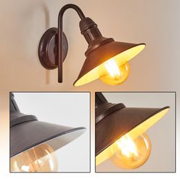 hofstein Nibyn Wandleuchte Beige, Dunkelbraun, 1-flammig