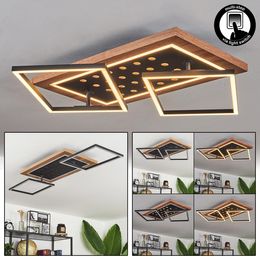 hofstein Ramilos Deckenleuchte LED Naturfarben, Schwarz, 1-flammig