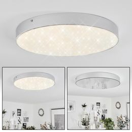 hofstein Mentque Deckenleuchte LED Silber, 1-flammig