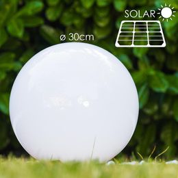 hofstein Abrela Kugelleuchte Solar LED Edelstahl, 2-flammig