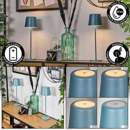 hofstein Belece Tischleuchte 2-er Set LED Blau, 1-flammig