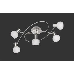 REALITY ANTIBES Deckenleuchte Nickel-Matt, 5-flammig