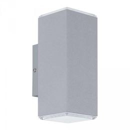 hofstein Eglo TABO Wandaussenleuchte LED Silber, 2-flammig