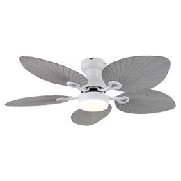 Globo Elise Deckenventilator LED Grau, Weiß, 1-flammig, Fernbedienung