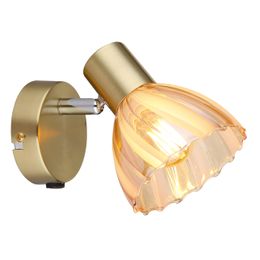 Globo Zachery Wandleuchte Messing, 1-flammig