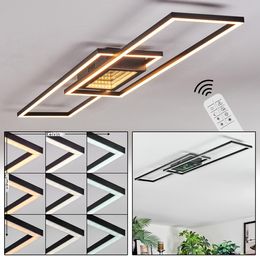 hofstein Manor Deckenleuchte LED Schwarz, 1-flammig, Fernbedienung