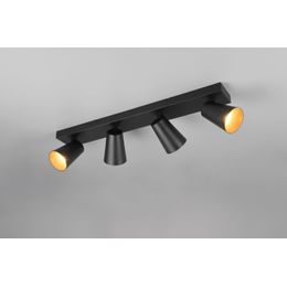 Trio Sharp Deckenspot Schwarz, 4-flammig