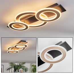 hofstein Lidor Deckenleuchte LED Chrom, Schwarz, 1-flammig
