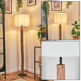 hofstein Bassagoda Stehleuchte 40 cm Naturfarben, Schwarz, 1-flammig