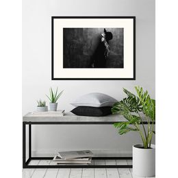 Liv Corday Bild 'Looking Up' Herren Gr&ouml;&szlig;e 30x40 grau / schwarz / wei&szlig;