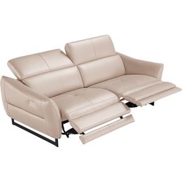 Egoitaliano 2,5-Sitzer &raquo;Dafne, elegantes Designsofa mit hohem Sitzkomfort&laquo; mit und ohne elektrischer Relaxfunktion, Kopfteile manuell verstellbar gr&uuml;n Leder 