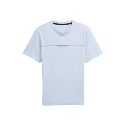 Tom Tailor T-Shirt Herren Größe XXL pastellblau / offwhite