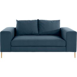 OTTO products 2-Sitzer &raquo;Finnja, softer, legerer Sitzkomfort, bequem, zeitloses Design&laquo; mit Recycling-Bezug blau Luxus-Microfaser: aus recycleten 