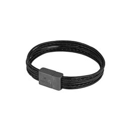 Kuzzoi Armband Basic Armband Herren Gr&ouml;&szlig;e 19 schwarz