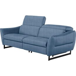 Egoitaliano 2,5-Sitzer &raquo;Dafne, elegantes Designsofa mit hohem Sitzkomfort&laquo; wahlw. mit elektrischer Relaxfunktion, Kopfteile manuell verstellbar blau Luxus-