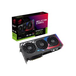 ASUS Grafikkarte &raquo;ROG-STRIX-RTX4070-O12G-GAMING&laquo; 12 GB GDDR6X RGB Axial-Tech-L&uuml;fter f&uuml;r 31% mehr Luftstrom