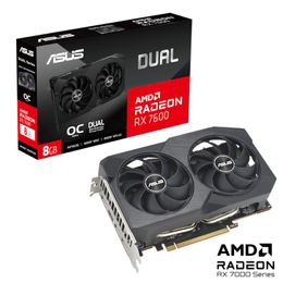 ASUS Grafikkarte »DUAL-RX7600-O8G-V2« 8 GB GDDR6 schwarz Mit der 0dB-Technologie kannst du leichte Spiele in relativer Stille genießen