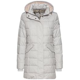 Camel Active Gesteppte Jacke mit abnehmbarer Kapuze Damen Größe XS grau Winterjacke