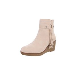 Ital-Design Stiefelette Damen Gr&ouml;&szlig;e 39 beige Winterschuhe