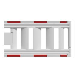 Schake Schake-Euro2-Schrankenzaun Typ Nox weiß, mit vorm. Lampenadapter, ohne Folie (33420KA-OF)